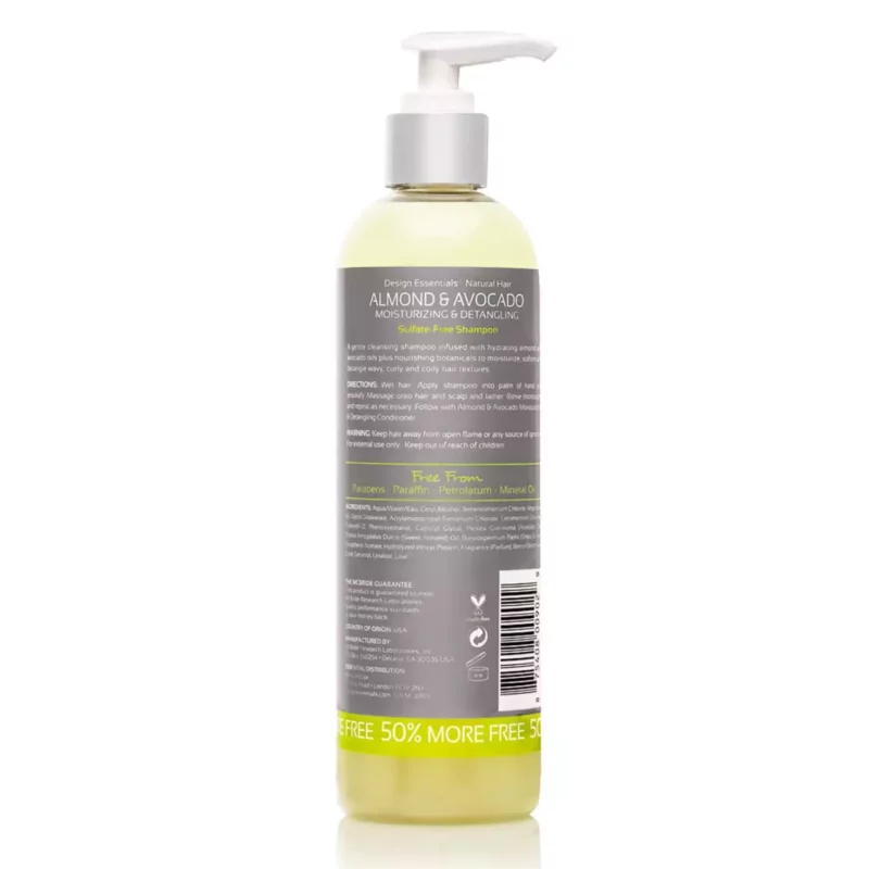 Shampoo Sin Sulfatos Desenredante Almendra Aguacate Design Essentials ...
